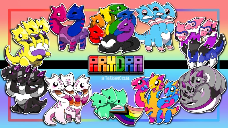 Prydra Cute Lgbtq Hydra Pride Flag Hard Enamel Pins And Etsy