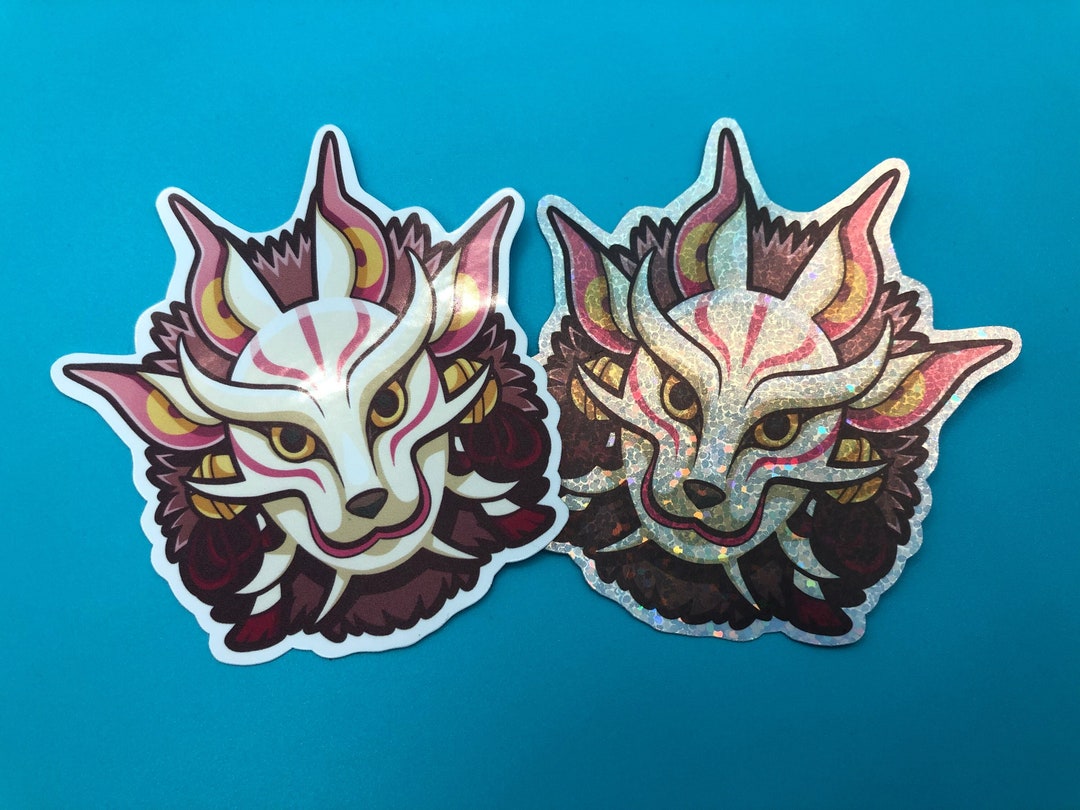 Mizutsune Mask Sticker | Monster Hunter Rise Inspired 3" Glossy and ...