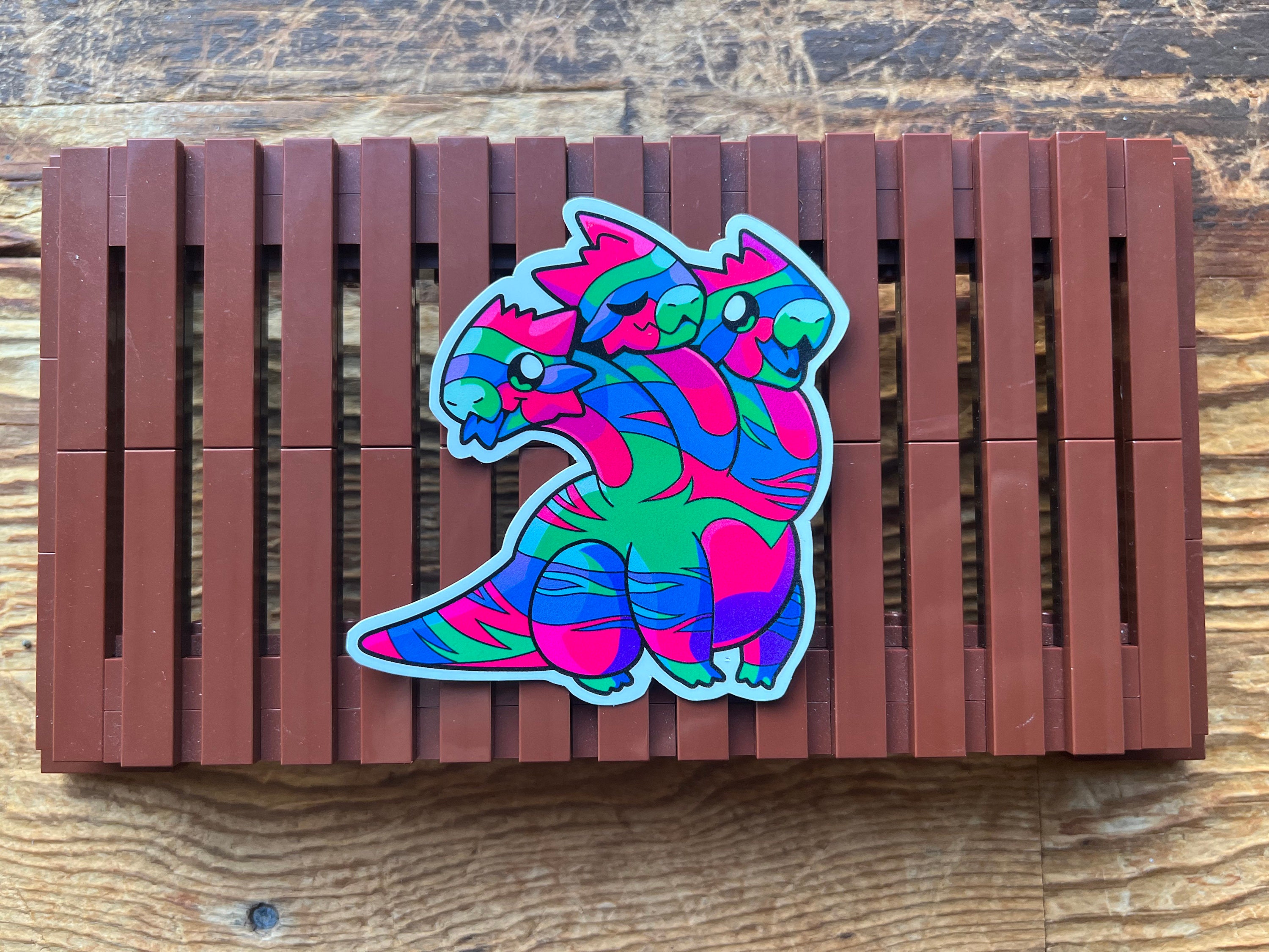 Polysexual Hydra - Cute LGBTQ+ Pride Flag Hydra 3" Sticker - Etsy