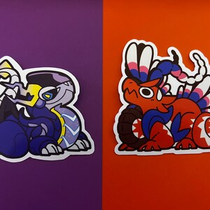 Chibi Miraidon and Koraidon 3" Stickers | Pokemon Scarlet & Violet ...