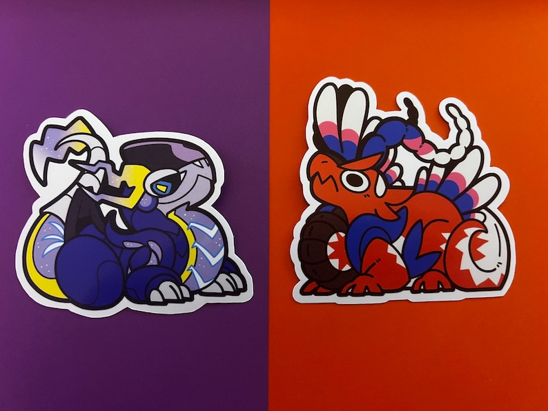 Chibi Miraidon and Koraidon 3 Stickers Pokemon Scarlet - Etsy