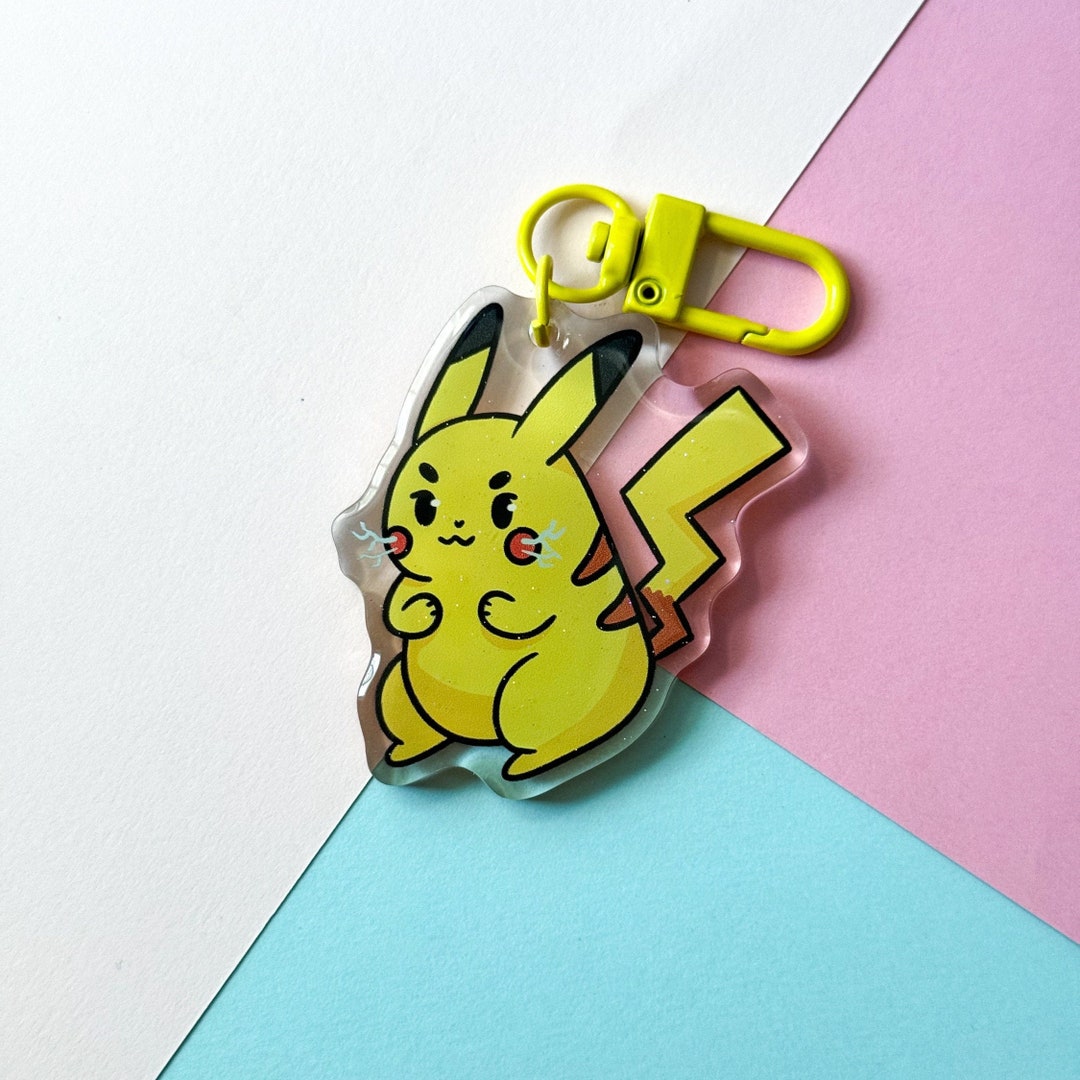 Pikachu Charm | Shiny Pikachu Keychain, Cute Pokemon Gifts - Etsy