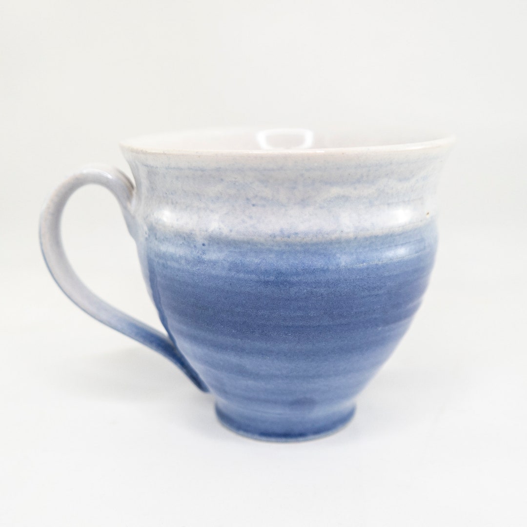 Blue and White Cermic Tea of Large Coffee Mug, Beautiful Scandinavian ...