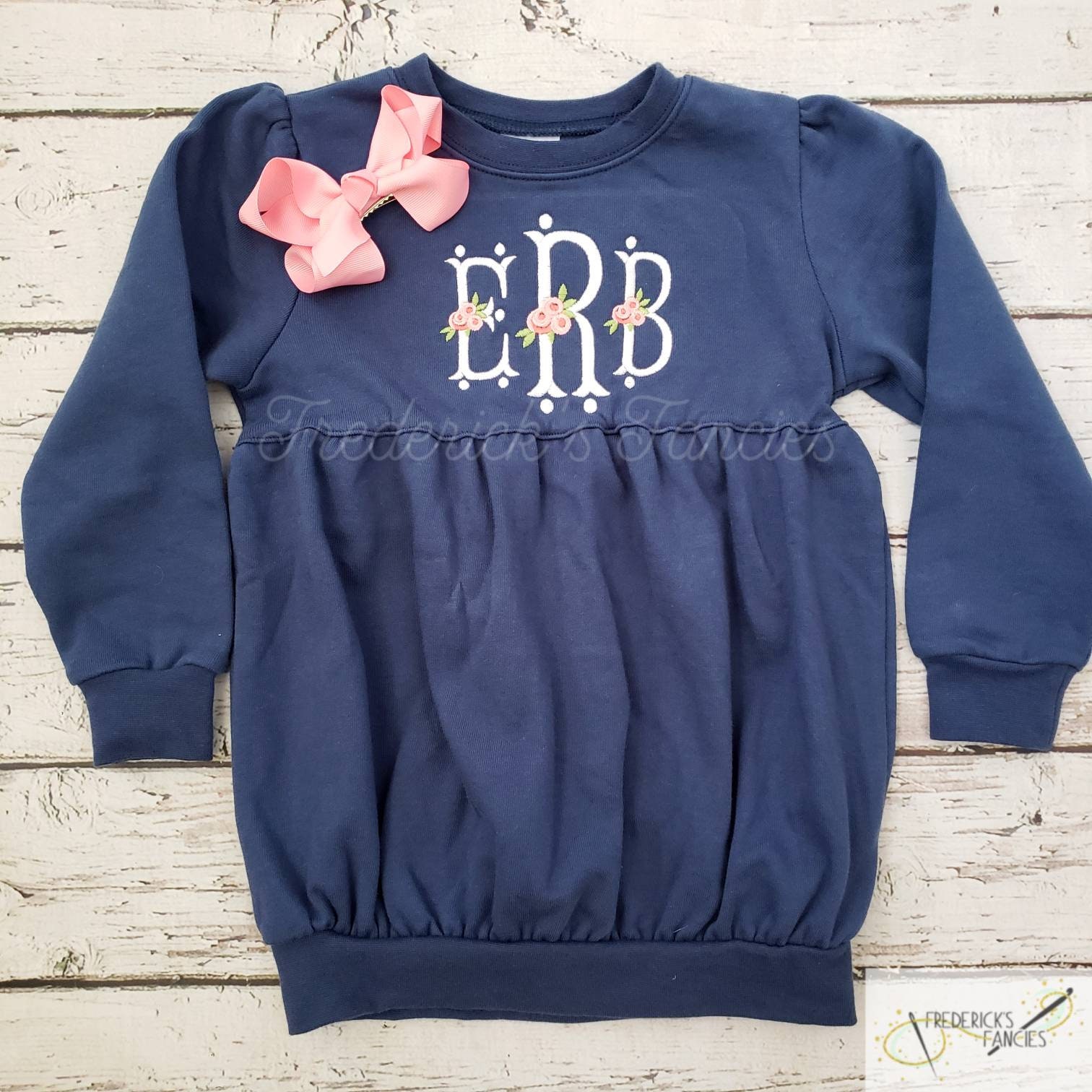 Girls Back to School Monogram Sweatshirt Monogrammed - Etsy