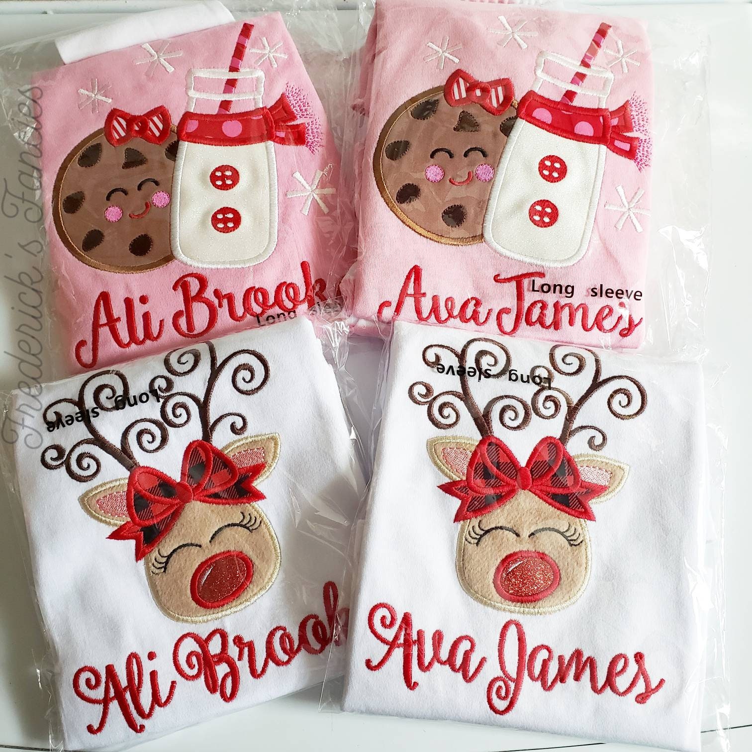 Girls Christmas Shirt Reindeer Shirt Monogrammed Christmas | Etsy