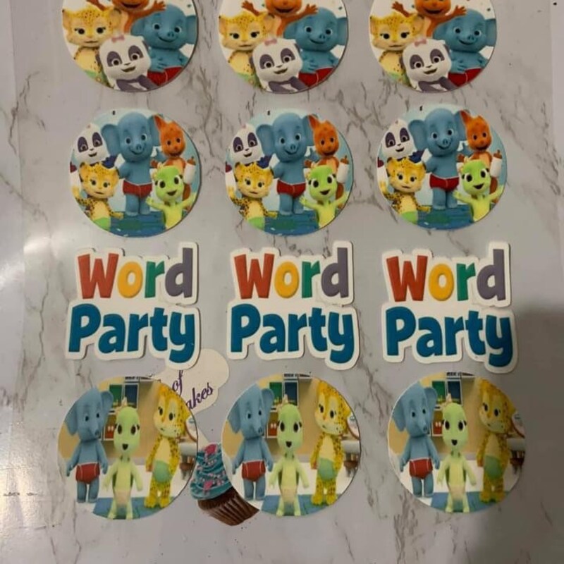 Word Party Cake Topper - Etsy