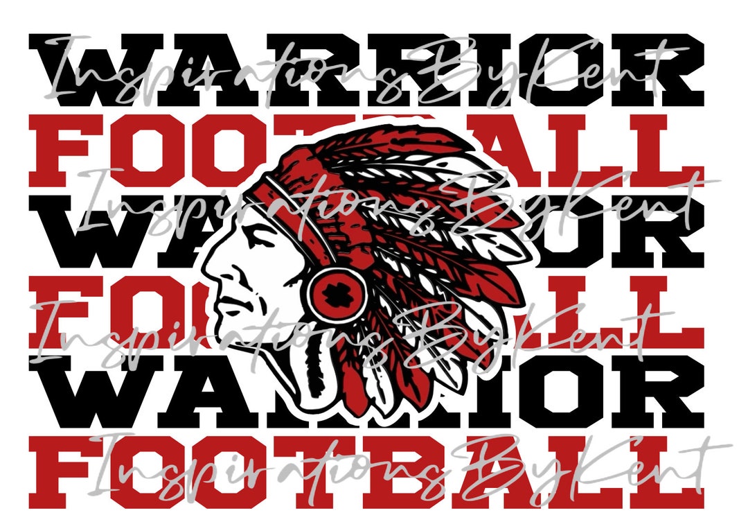 Warrior Football Digital PNG Download File - Etsy