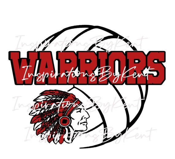 Warrior Volleyball Digital PNG Download File - Etsy