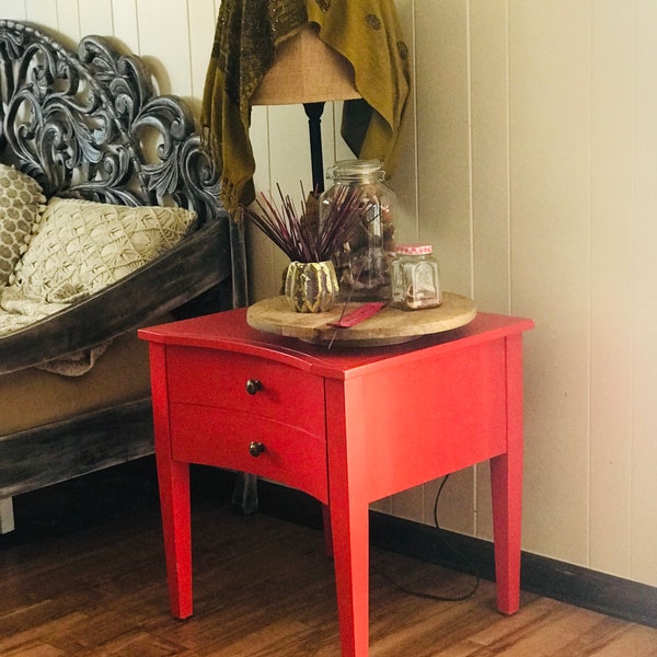 Orange Side Table - Etsy