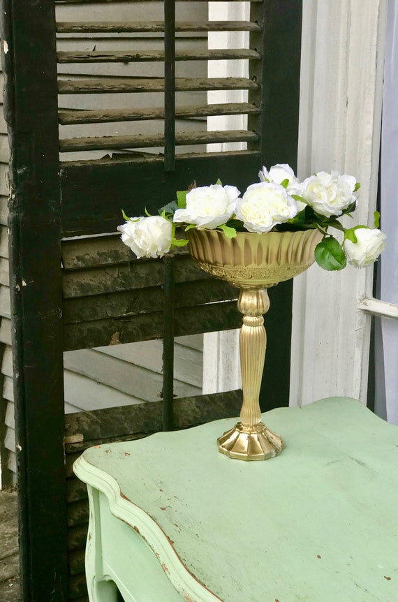 Wedding Centerpiece Centrepiece Pedestal Vase Gold Vases - Etsy