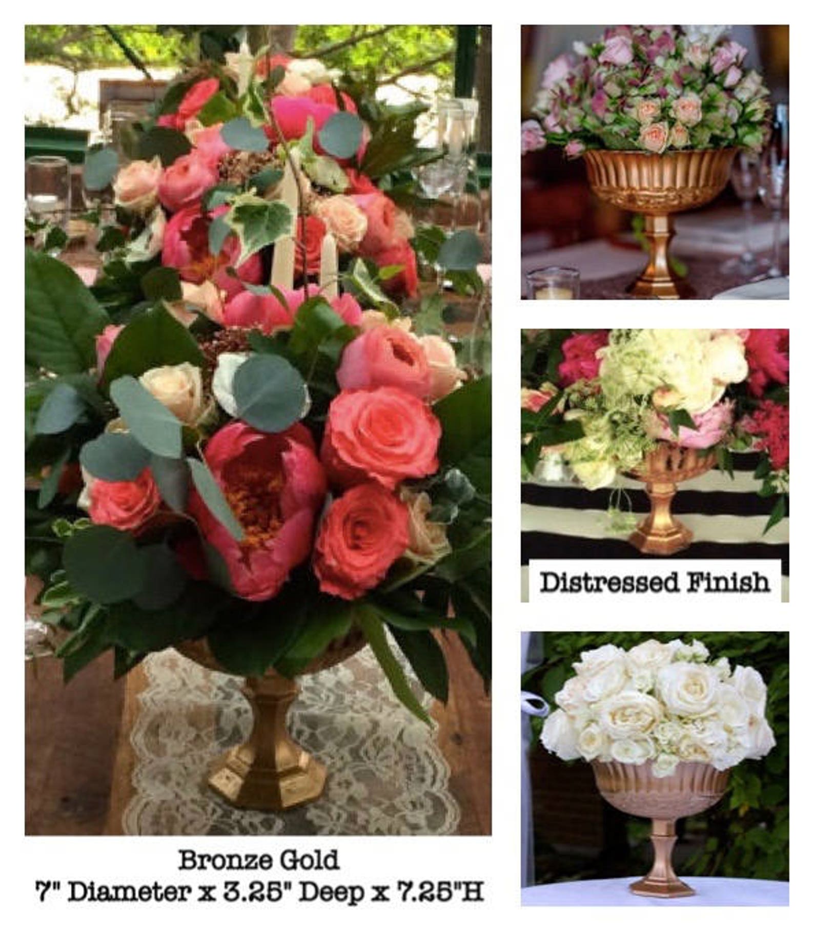 Flower Pot Wedding Centerpiece Centrepiece Pedestal Vase Vases - Etsy