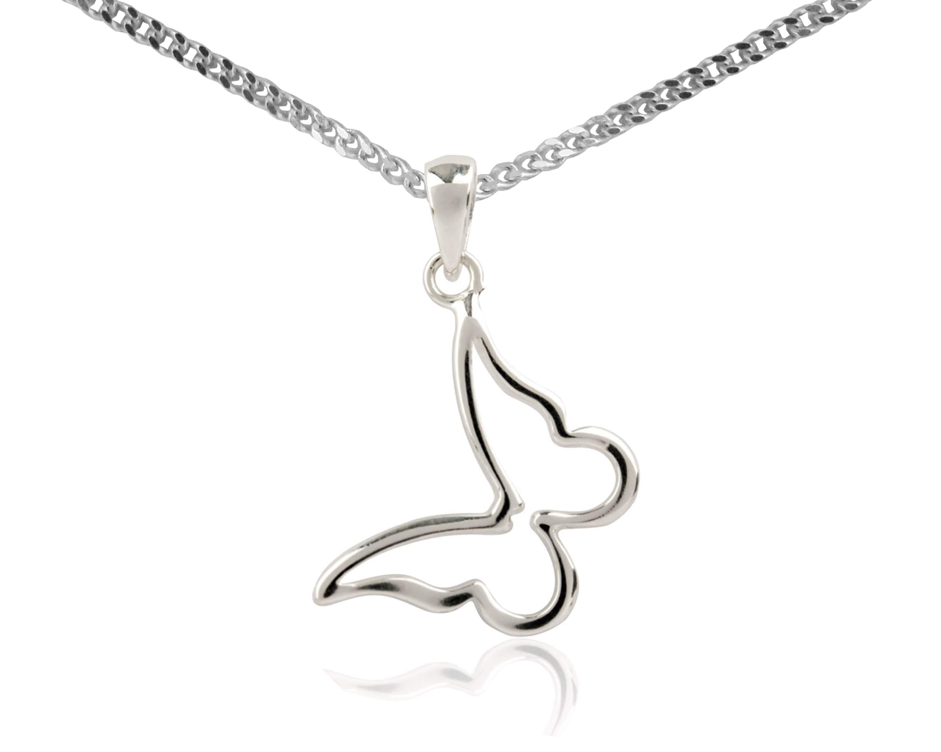 Butterfly outline necklace store