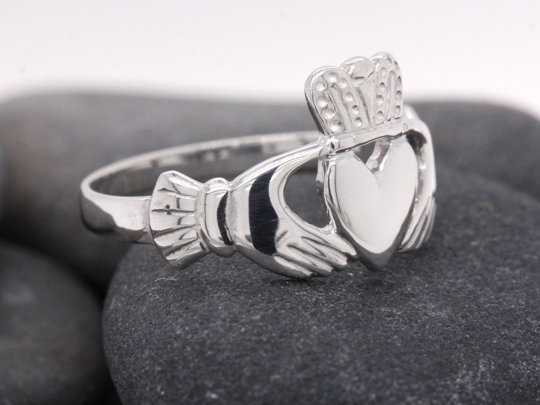 Ladies Sterling Silver Claddagh Dress Ring Size G Y Brand - Etsy UK