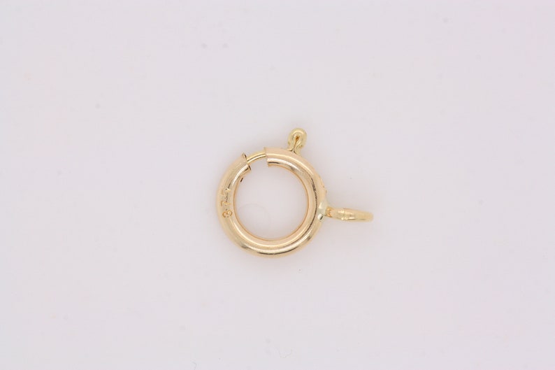9ct Yellow Gold 7mm Open Opening Bolt Ring Clasp Necklace & - Etsy