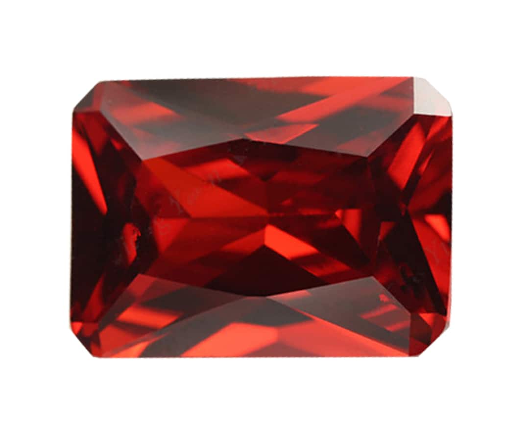 Loose Garnet Natural Garnet Emerald Cut Red/brown 5mm X 3mm 0.37ct - Etsy