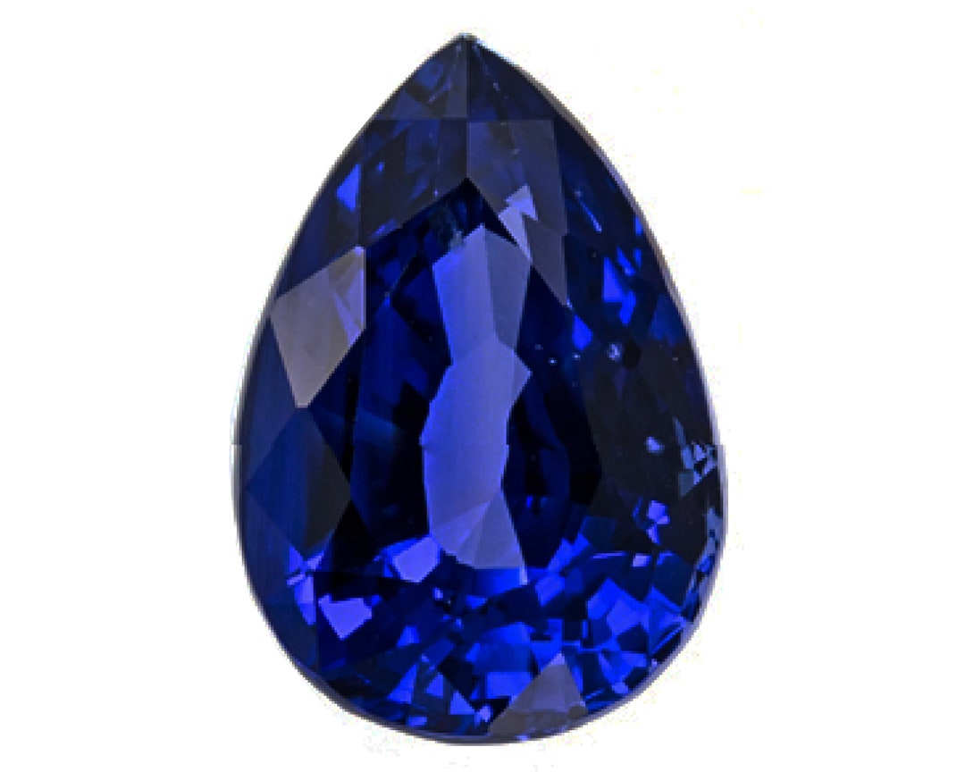 Loose Natural Blue & Black Sapphires Pear Cut Multiple Size Choices ...