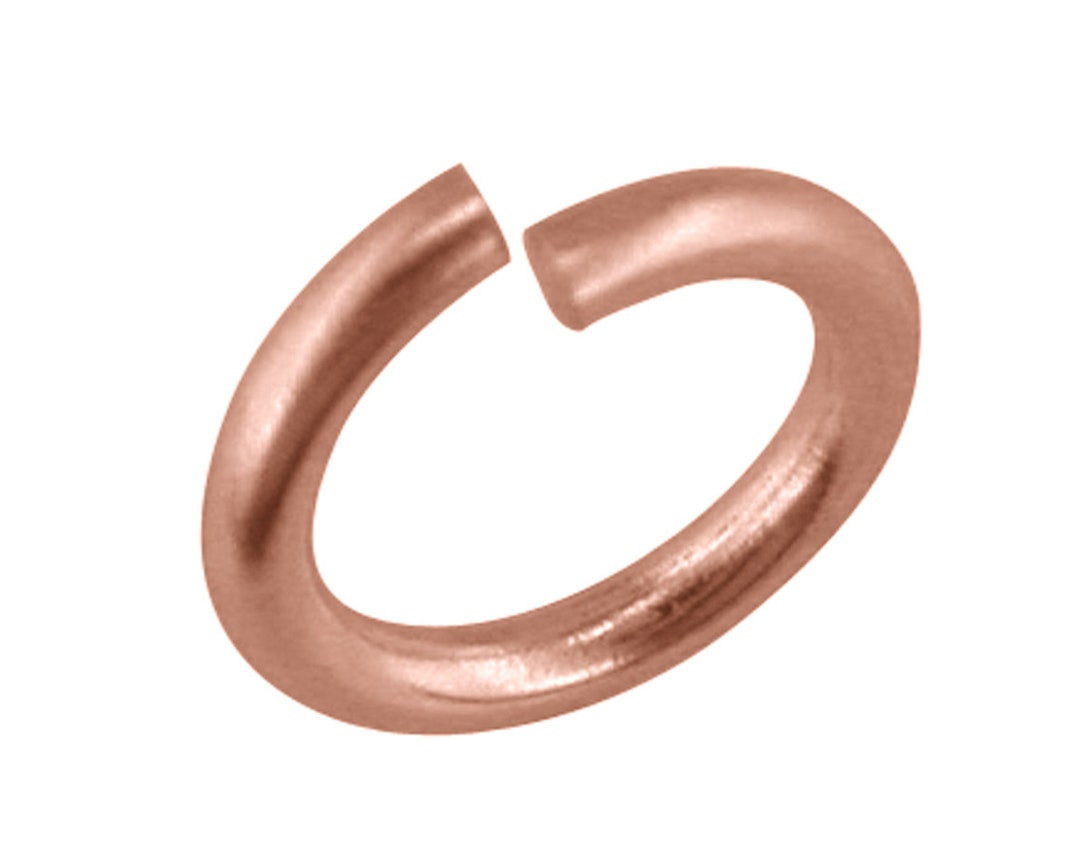 Solid Gold Jump Ring 9ct Rose Red Gold 5mm Open Heavy Weight Jump Ring ...