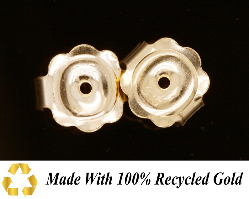 Extra Large 7mm 375 9ct Yellow Gold Earring Backs Scrolls - Etsy