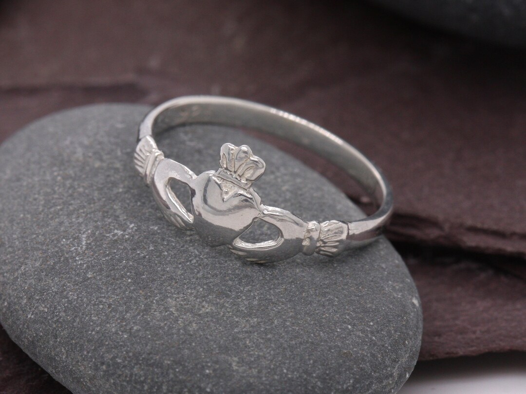 Children's Childs Kids Sterling Silver 925 Child Childs Claddagh Dress ...