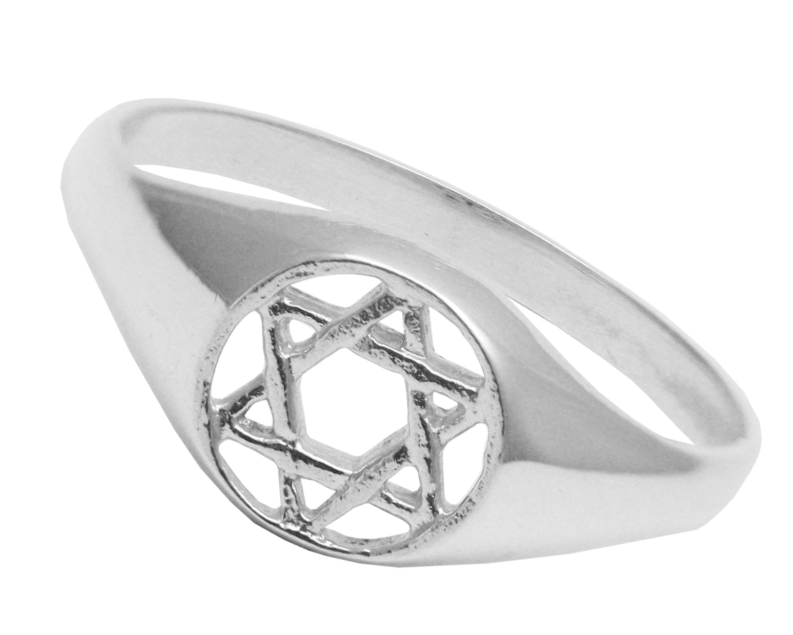 BJC® Sterling Silver Jewish Star Of David Signet Ring In UK | Etsy