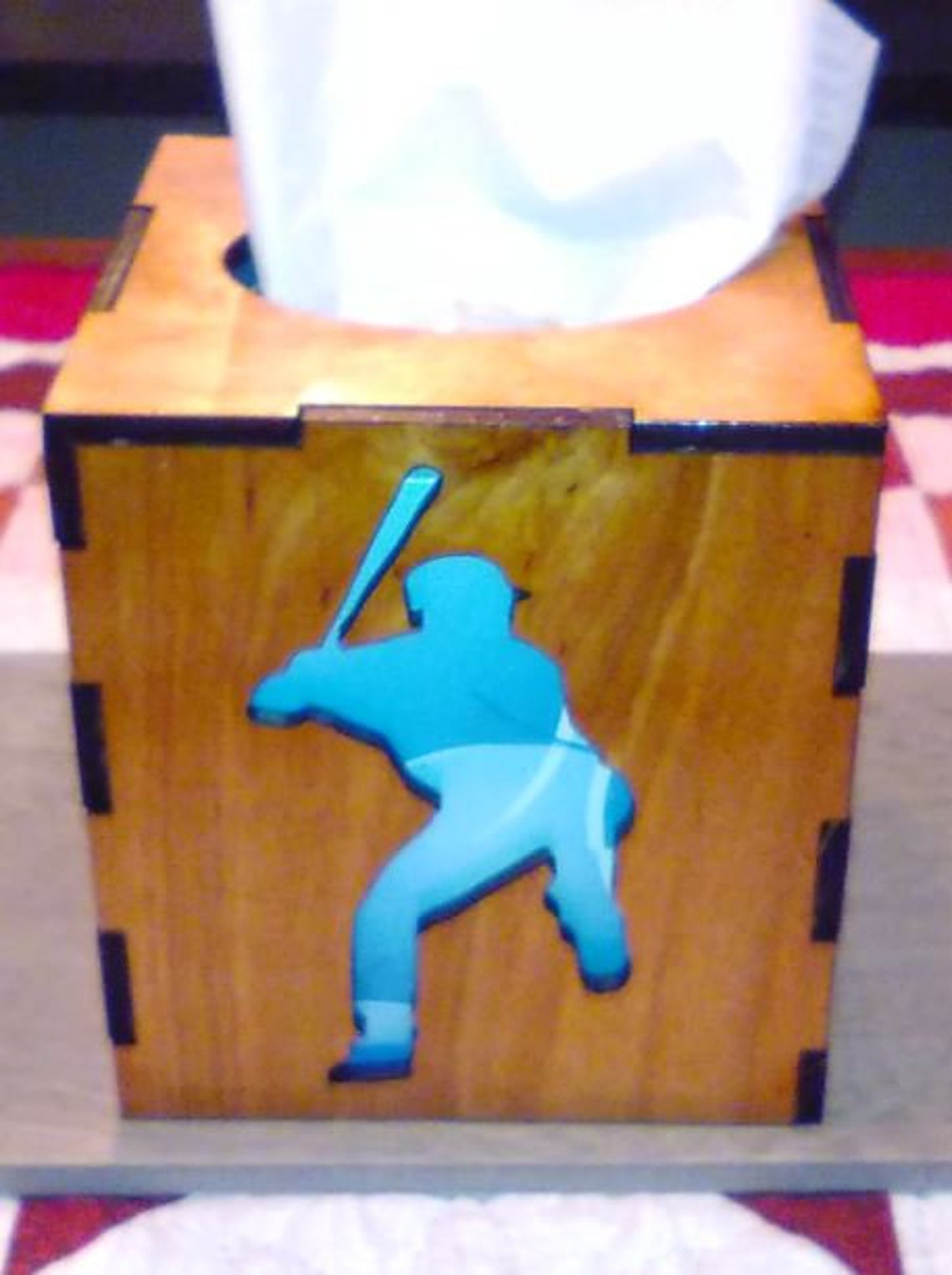 Laser-cut Tissue Box Cover - LA Dodgers Baseball Theme - Etsy