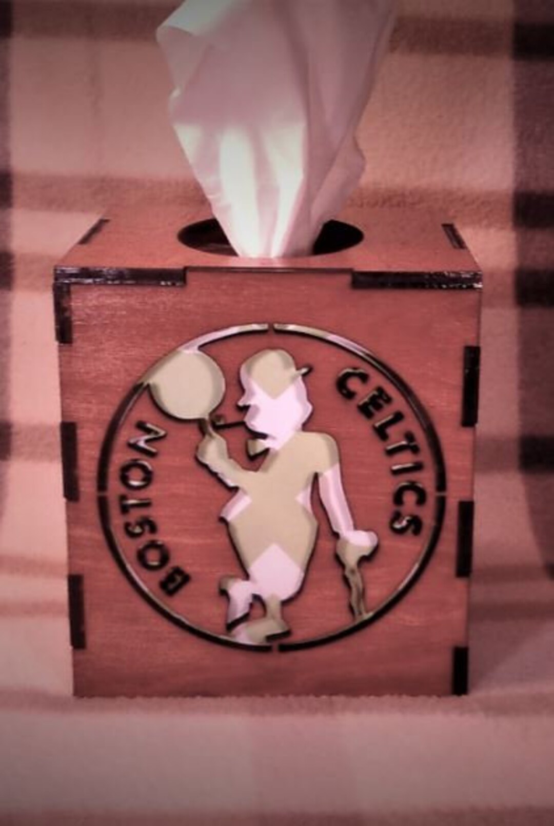 Laser-cut Tissue Box Cover - Boston Celtics Basketball Theme - Etsy