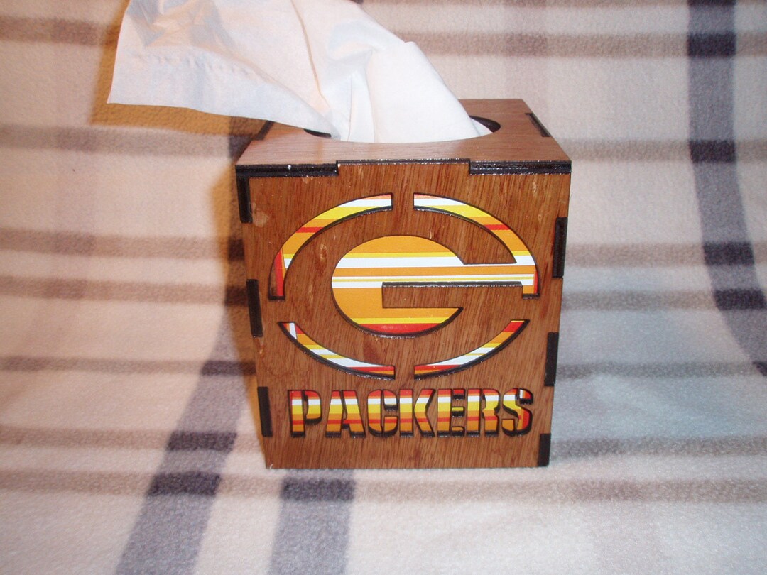 Laser-cut Tissue Box Cover - Green Bay Packers Football Theme - Etsy