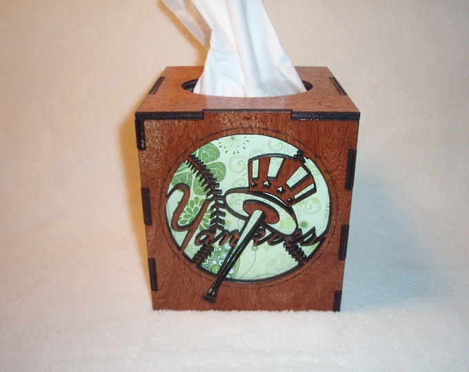 Laser-cut Tissue Box Cover New York Yankees Baseball Theme - Etsy