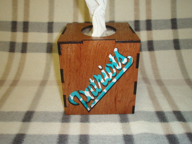 Laser-cut Tissue Box Cover New England Patriots Football Theme - Etsy