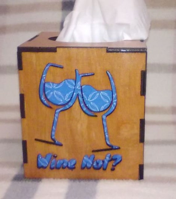Laser-cut Tissue Box Cover Wine Lover Theme - Etsy