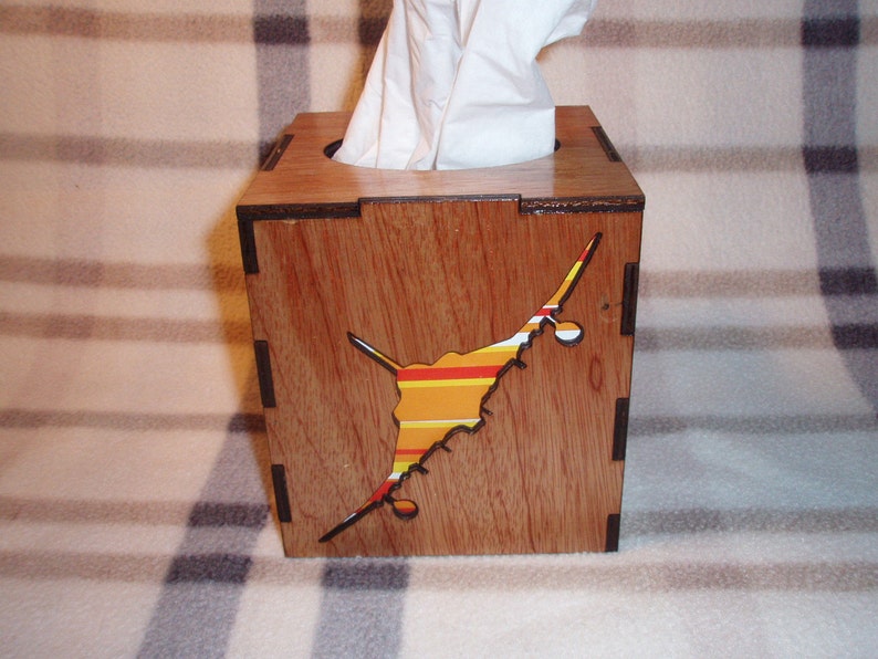 Laser cut Tissue Box Cover Military Aircraft Theme Etsy
