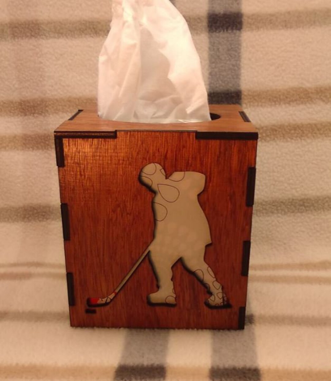 Laser-cut Tissue Box Cover - Hockey Theme - Etsy