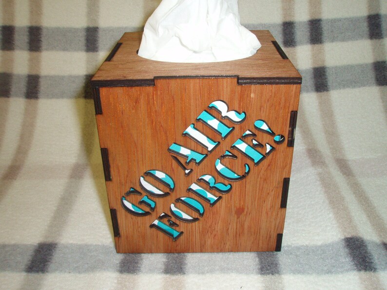 Laser-cut Tissue Box Cover Military Go Air Force Theme - Etsy