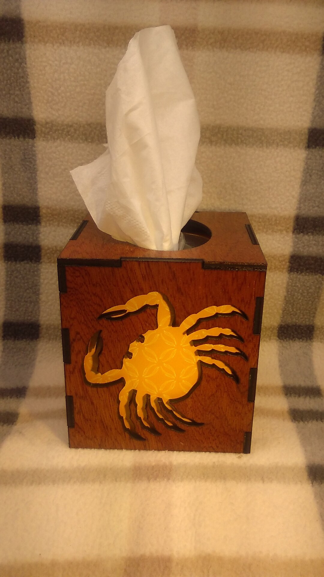 Laser-cut Tissue Box Cover Crab Theme - Etsy