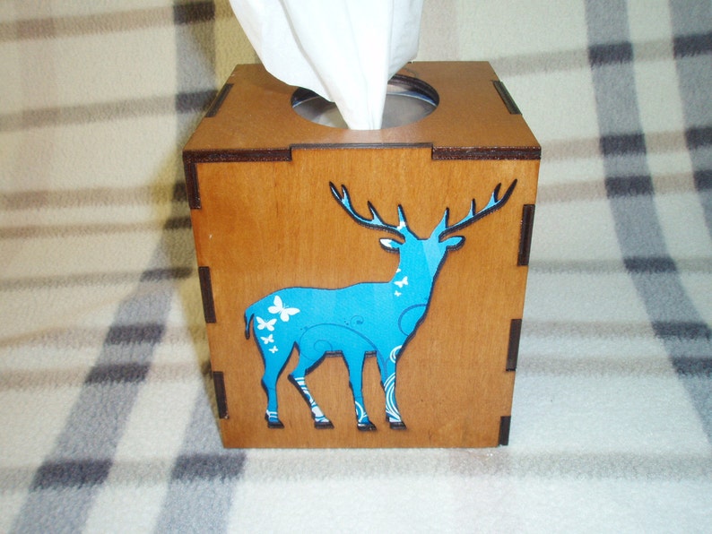 Laser-cut Tissue Box Cover Deer Theme - Etsy