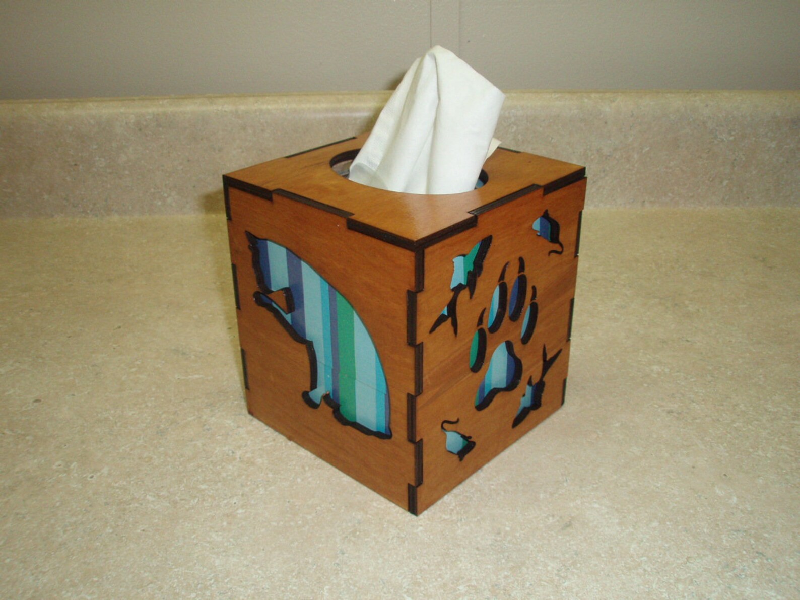 Laser-cut Tissue Box Cover - Cat Theme - Etsy
