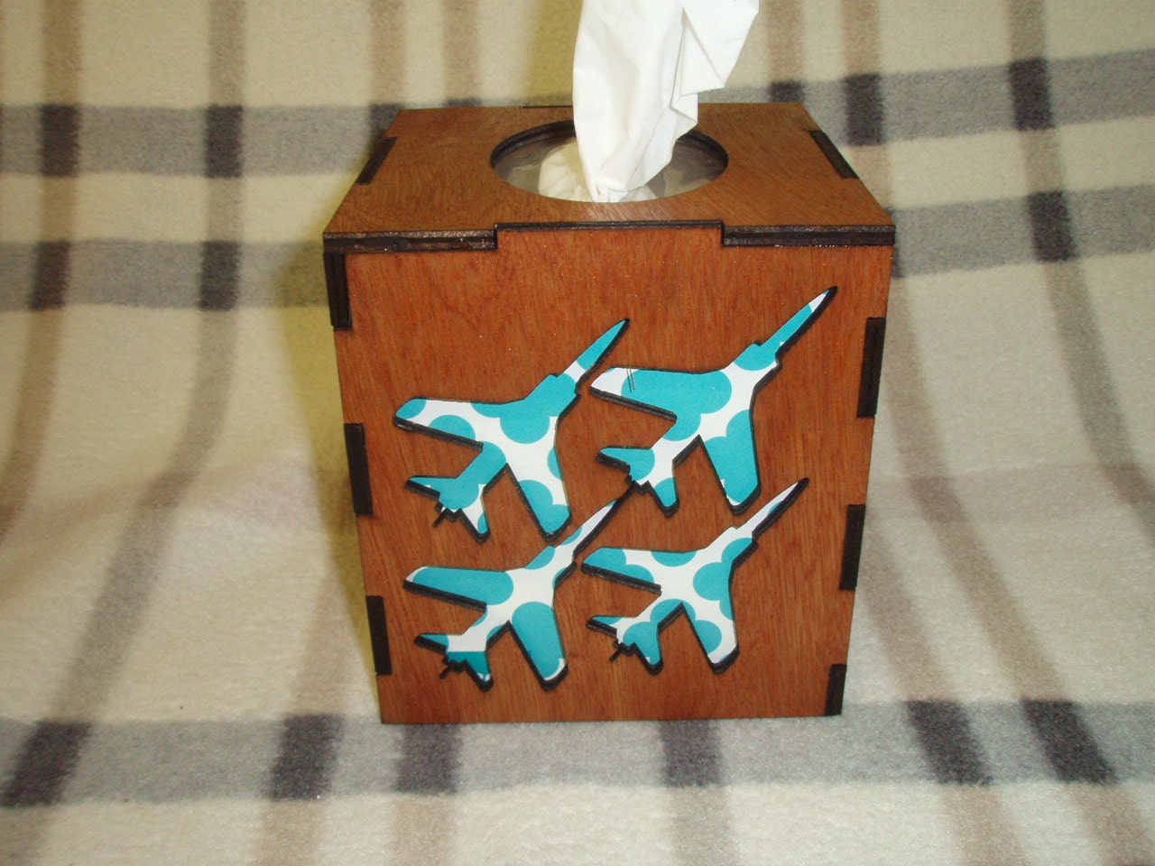 Laser-cut Tissue Box Cover Blue Angel Diamond Theme - Etsy