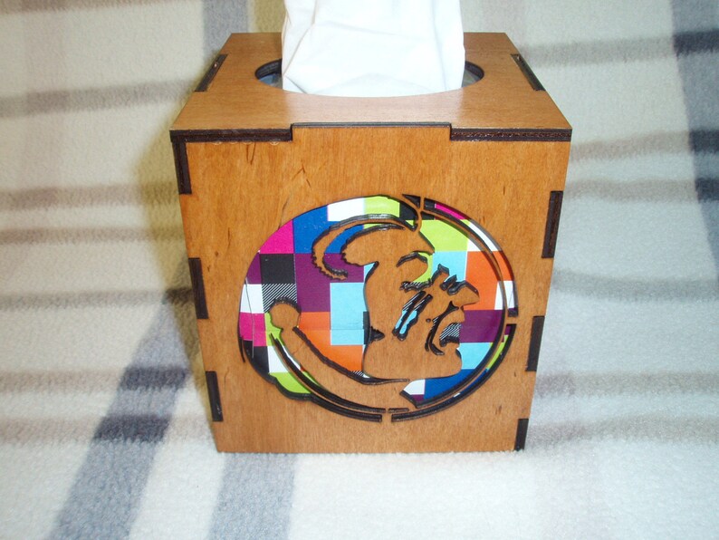 Laser-cut Tissue Box Cover Florida State Seminoles FSU - Etsy