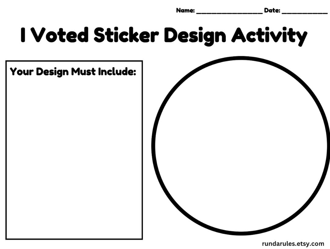 I Voted Sticker Activity for All Ages - Etsy