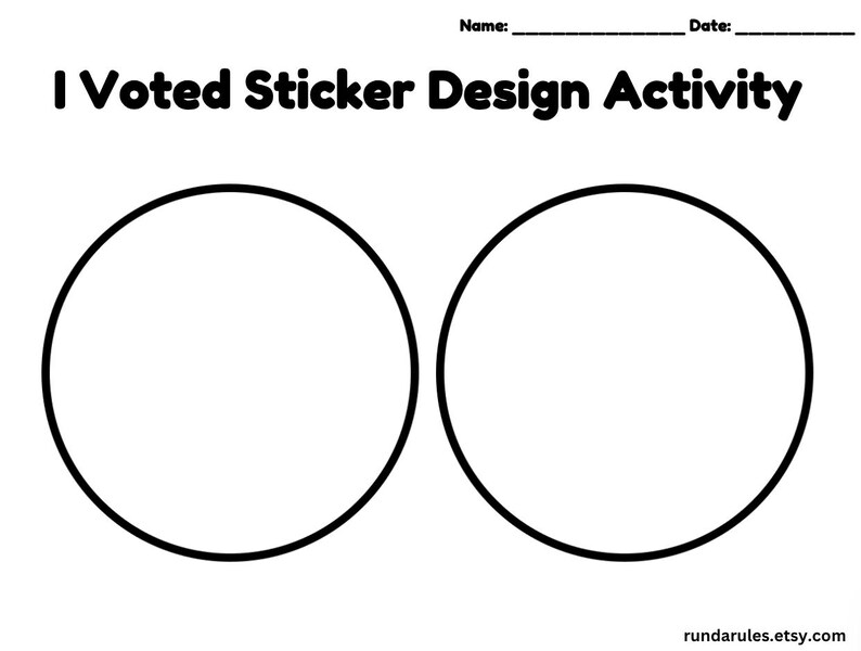 I Voted Sticker Activity for All Ages - Etsy