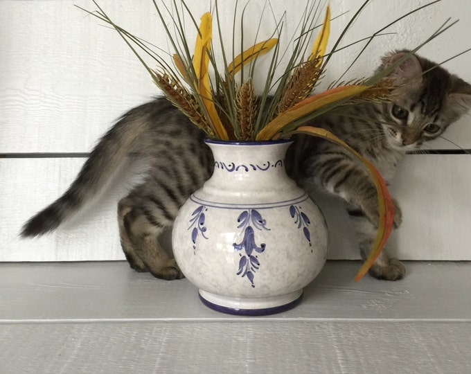 Majolica Vase by Sberna Ceramics of Deruta Italy, Numbered Majolica ...