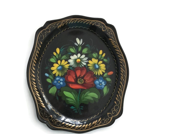 Tole Tray, Toleware, Tin Tray, Metal Tray - Etsy