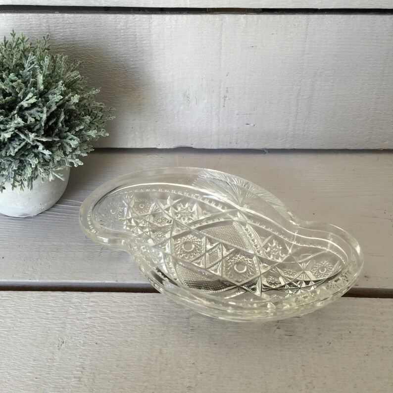 Glass Nut Dish Candy Dish Trinket Holder Glass Catch All Vanity Trinket Dish Etsy