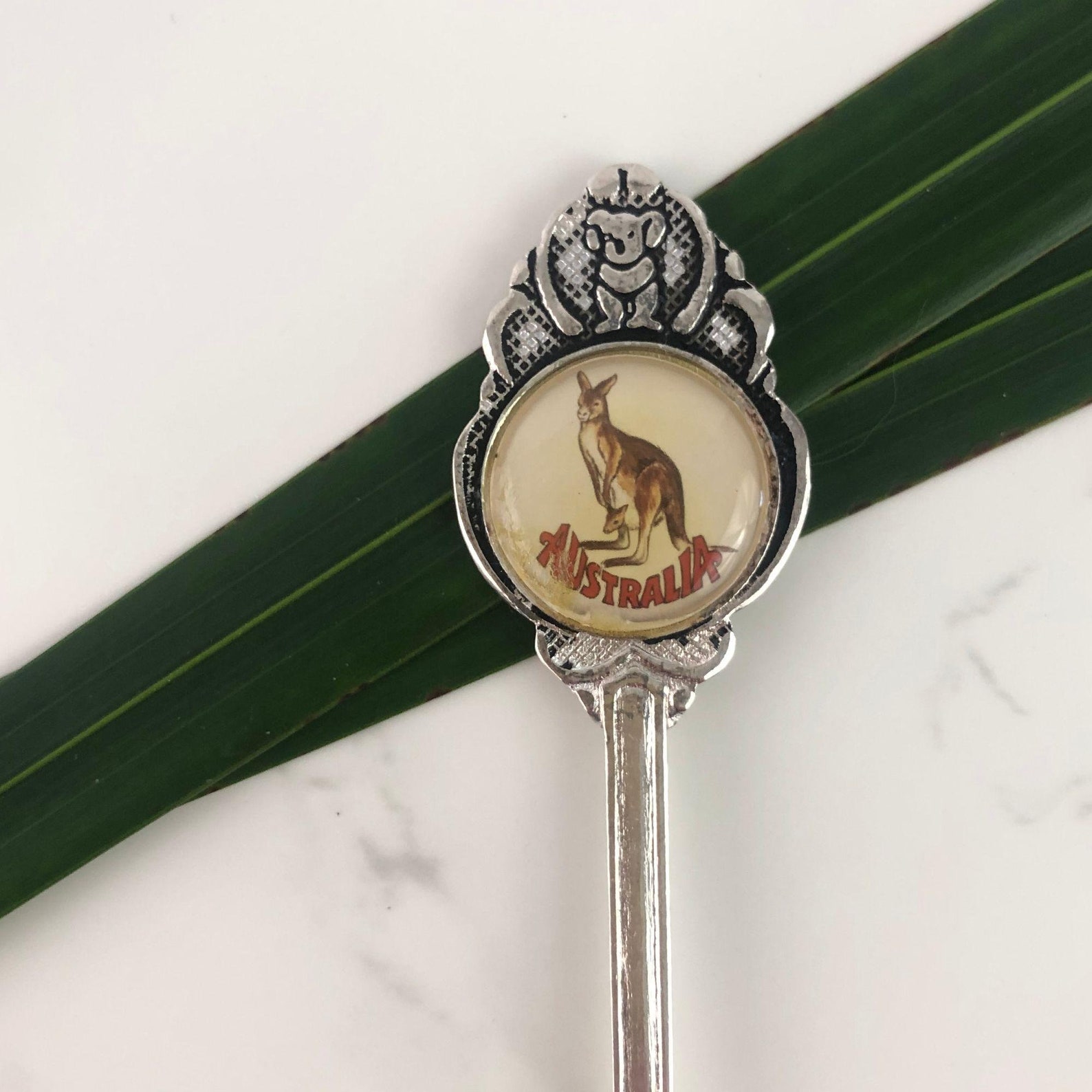 Australia Kangaroo Silver Plated Souvenir Spoon Koala Collection Spoon ...