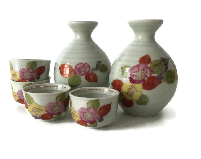 Japanese Sake Set Ceramic Sake Set Vintage Sake Set Sake - Etsy