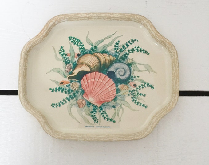 Elite Tin Tray Made in England Tin Tray With Seashells - Etsy