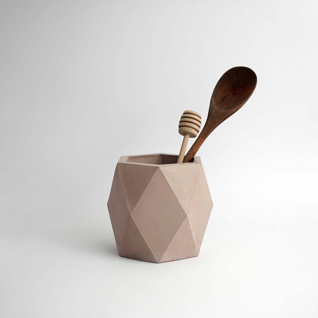 ORE IN PINK Geometric Concrete Vase Planter Pot - Etsy