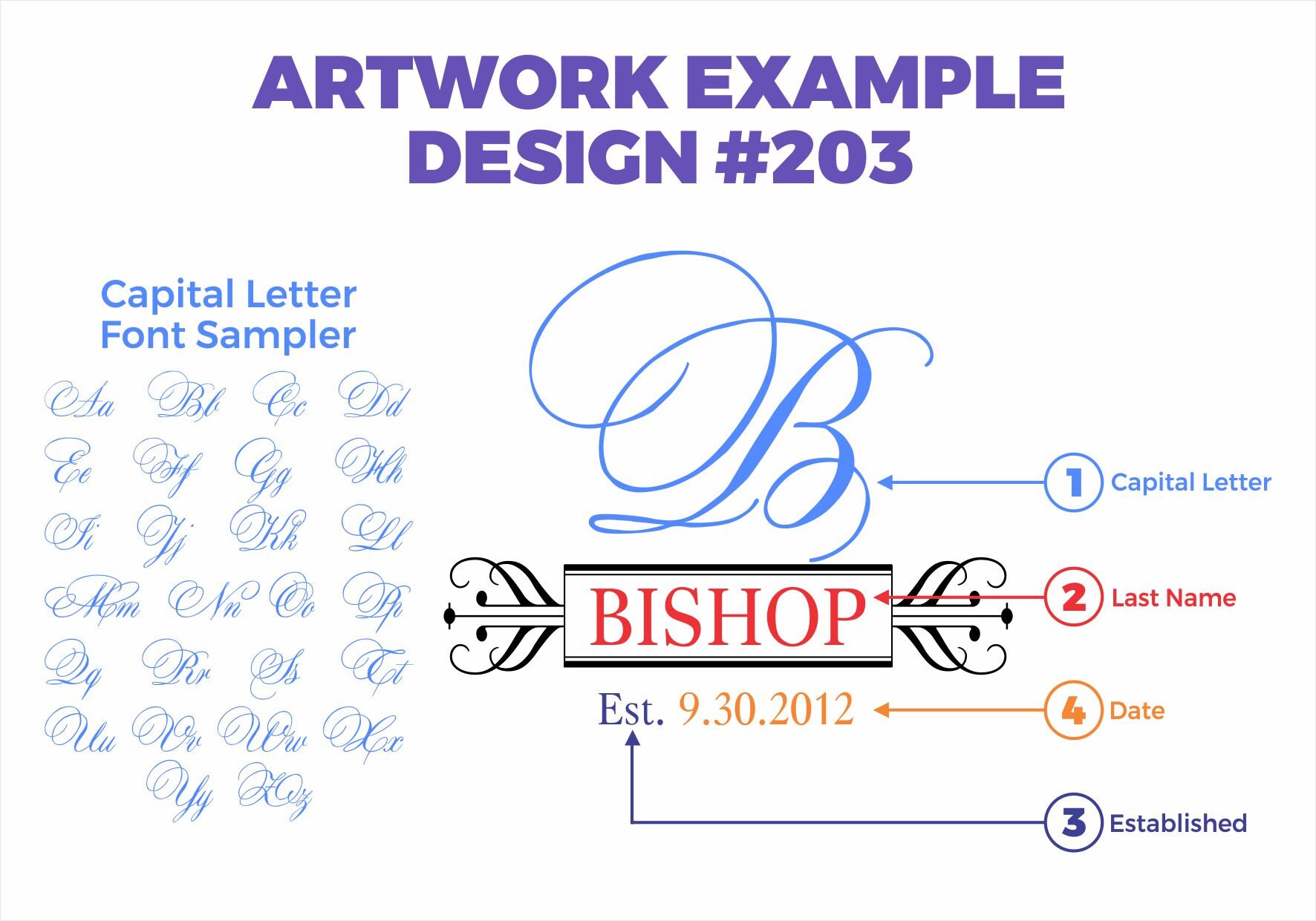 Handmade Cutting Board Personalized Fancy Initial Design - Etsy