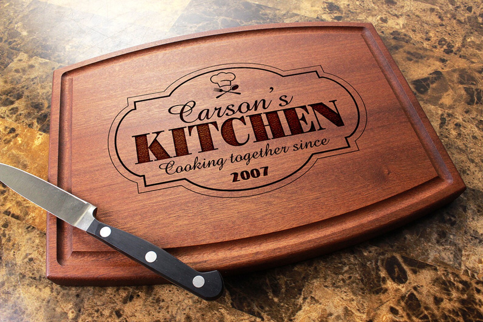 Handmade Cutting Board Personalized Family Kitchen Design - Etsy