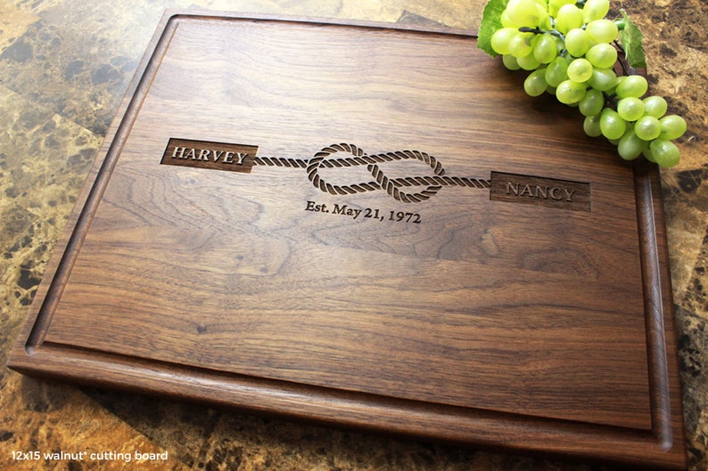 Handmade Cutting Board Personalized Couples Knot Design - Etsy